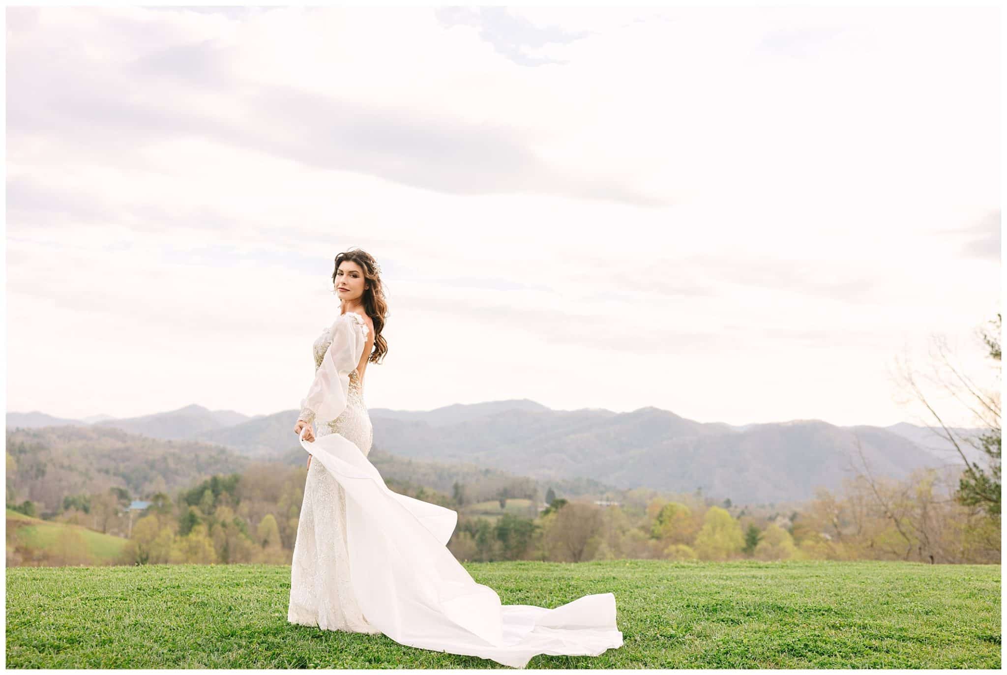 Custom Bridal Gown Photoshoot at the Ridge